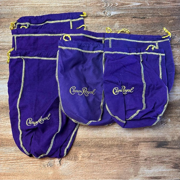 crown royal | Other | Purple Crown Royal Bag Lot 7 Bags Total Mixed ...